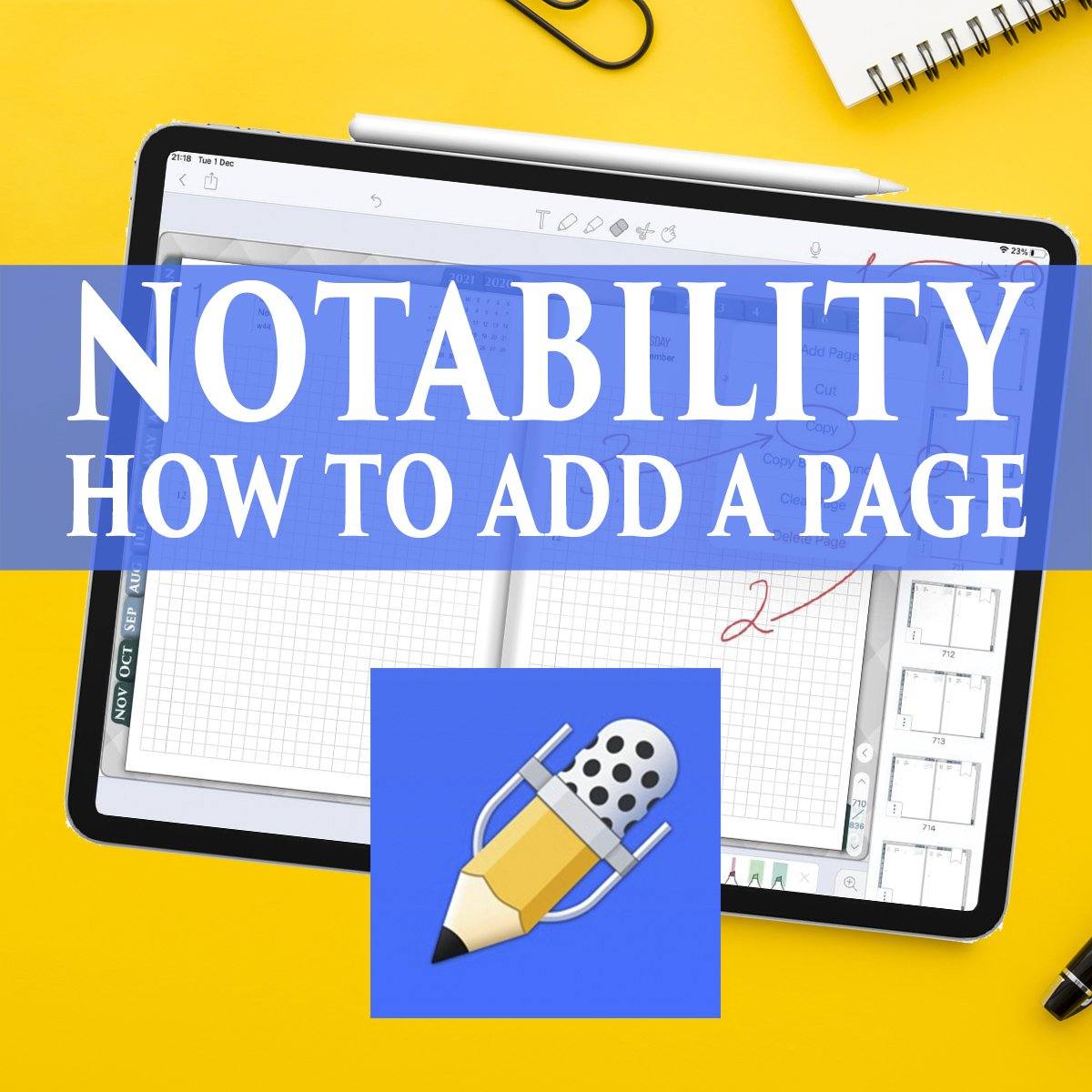 Notability How To Add a Page or Duplicate pages in 2025 — iPad Planner