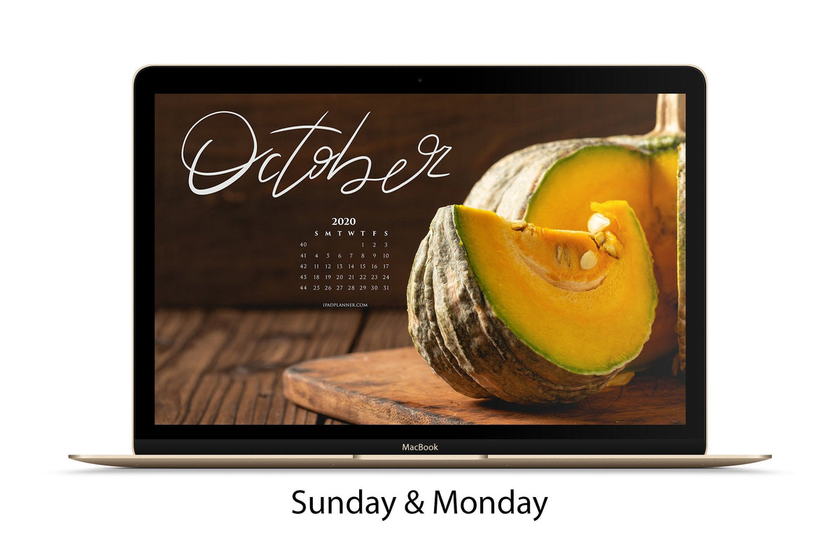 Free Download October Calendar Background — iPad Planner