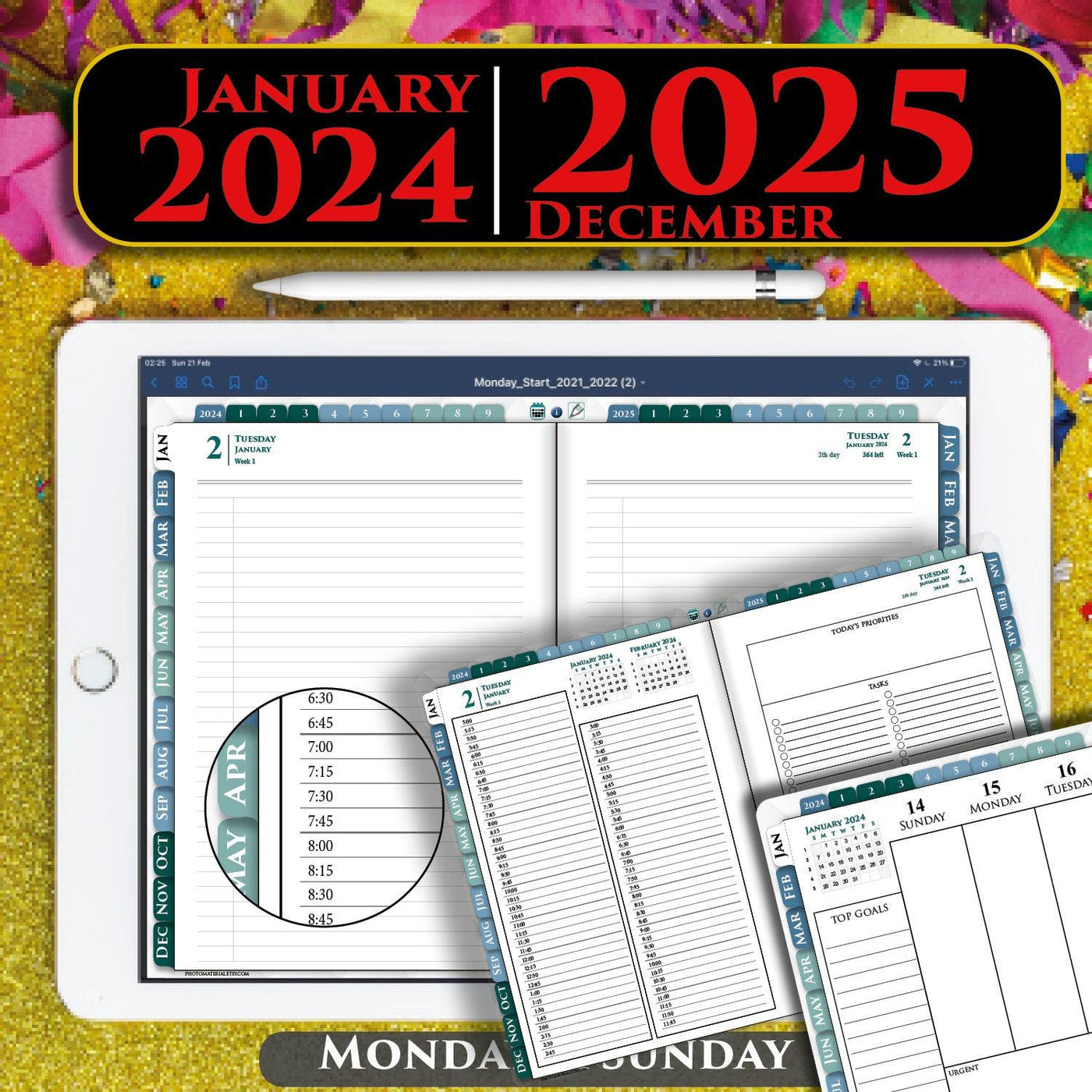 2024 2025 Digital Business iPad Planner for GoodNotes, Notability and ...