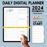 24 Hour Hourly Planner | Digital Daily Weekly Schedule | iPad Time Pla ...