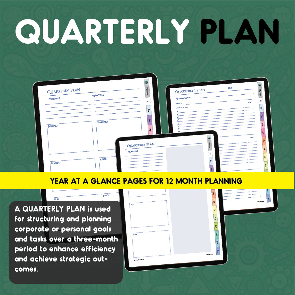 📅 24-7 Hour Digital Planner | iPad & GoodNotes | Hyperlinked PDF — iPad ...