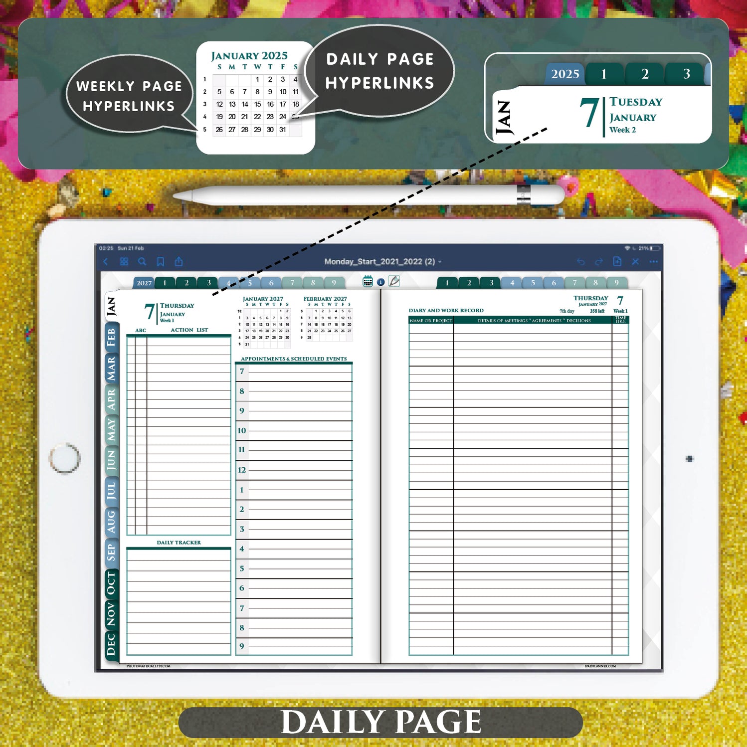 2025 2026 2027 Digital Planner Bundle. 3-years Daily Weekly Planners ...