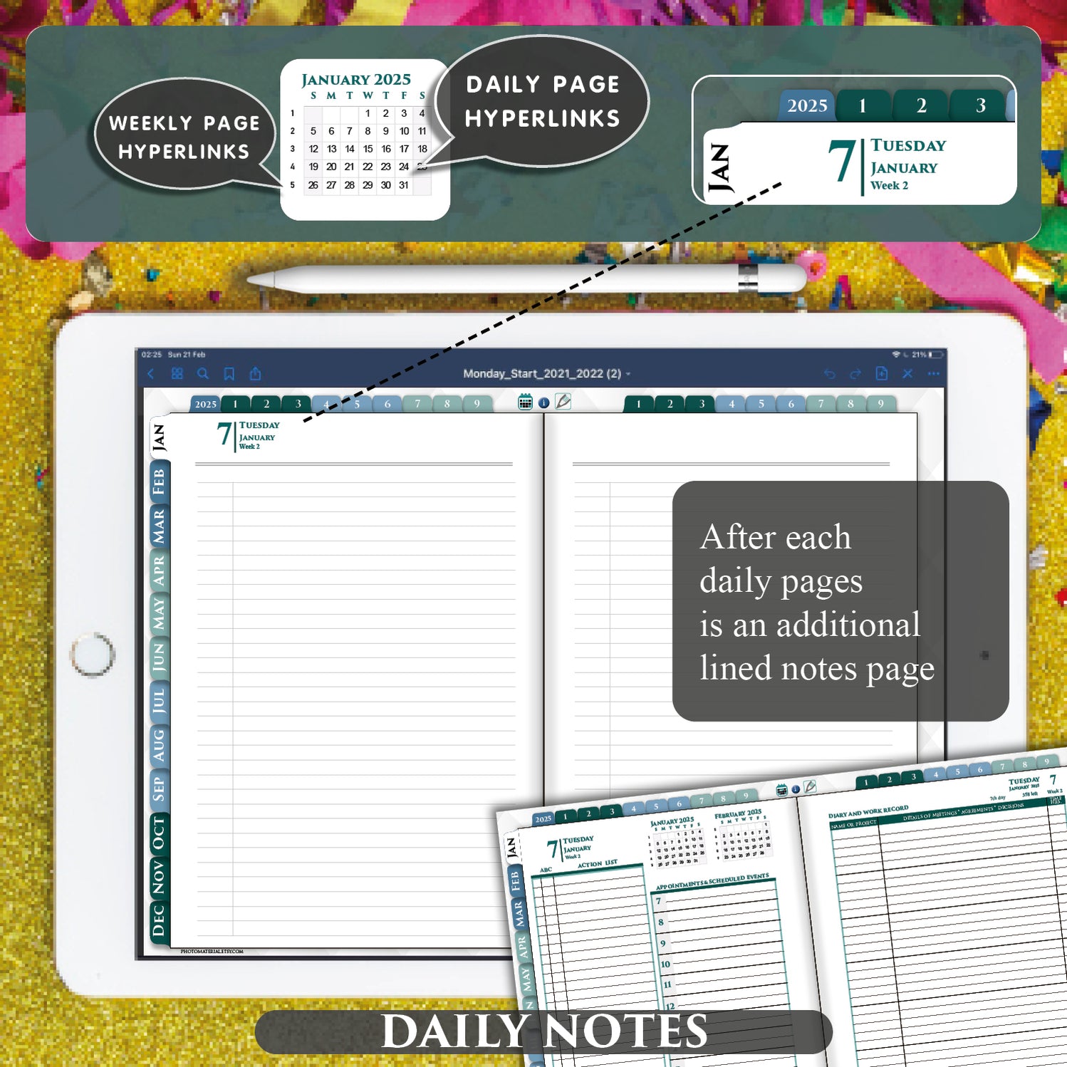 2025 2026 2027 Digital Planner Bundle. 3-years Daily Weekly Planners ...