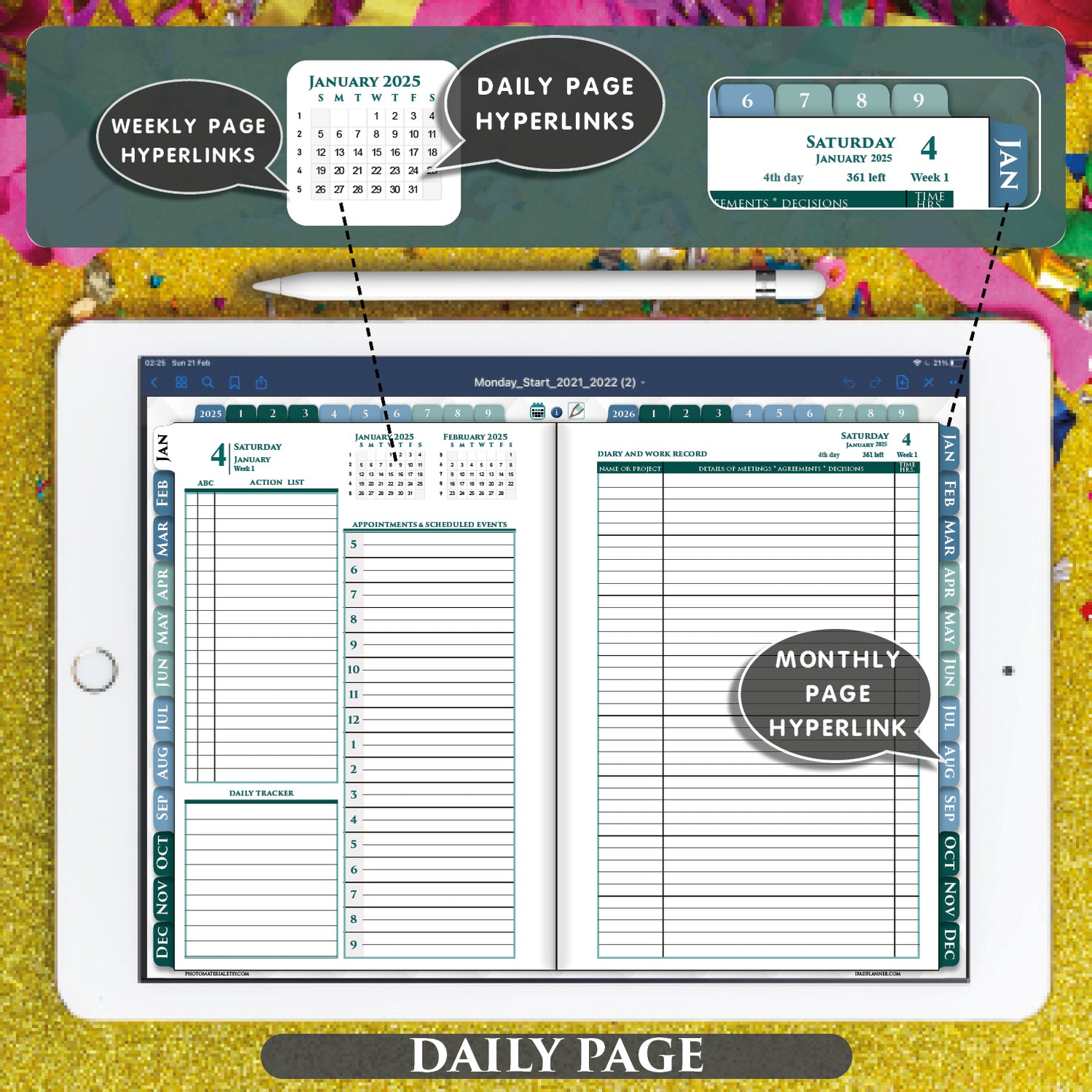 2025 2026 Digital Franklin Covey Planner for Daily iPad Planning — iPad Planner