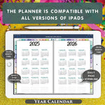 Rainbow 2025 2026 Franklin Digital Planner — iPad Planner