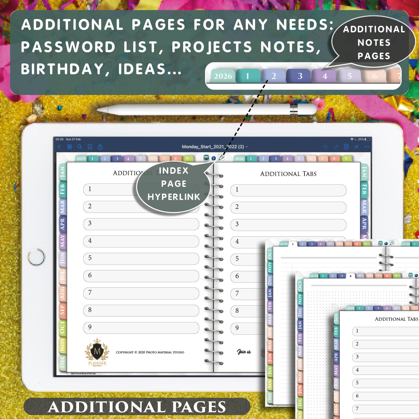 2025 2026 Digital Passion planner | PDF Weekly paperless template ...