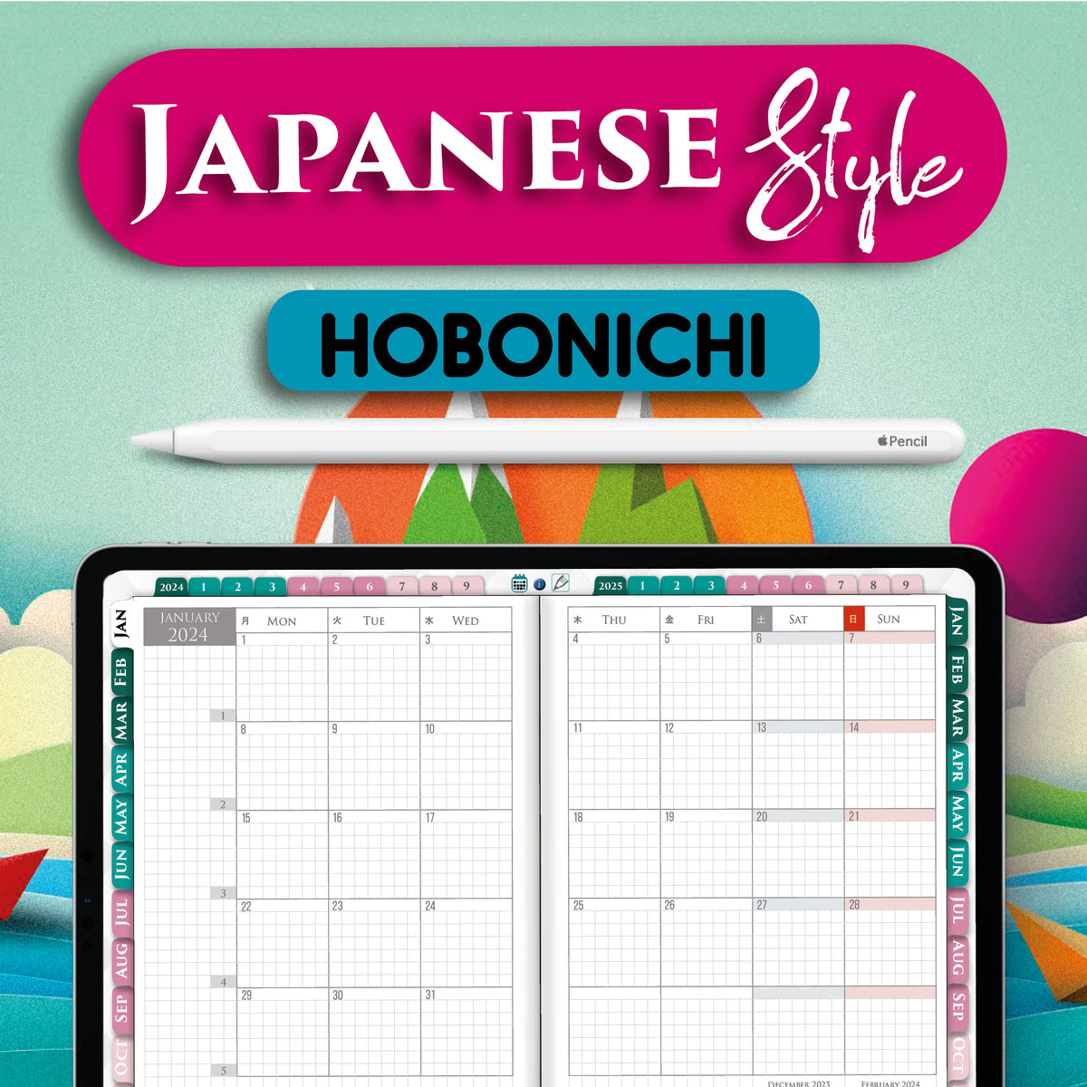 2025 2026 Year Digital Hobonichi Planner | Japanese Style | GoodNotes ...