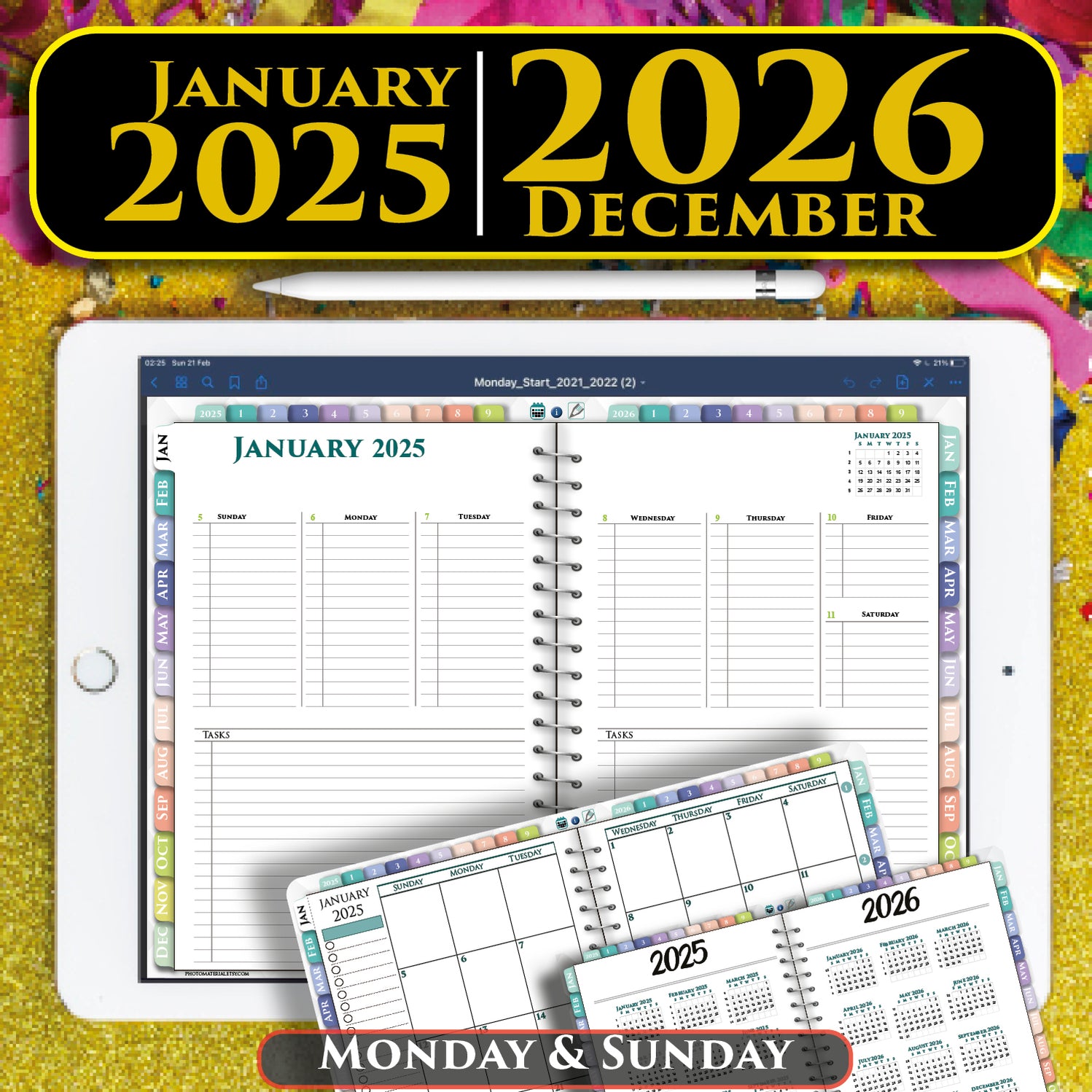 Digital Franklin Weekly 5 Choice Planner 2025 2026 — iPad Planner