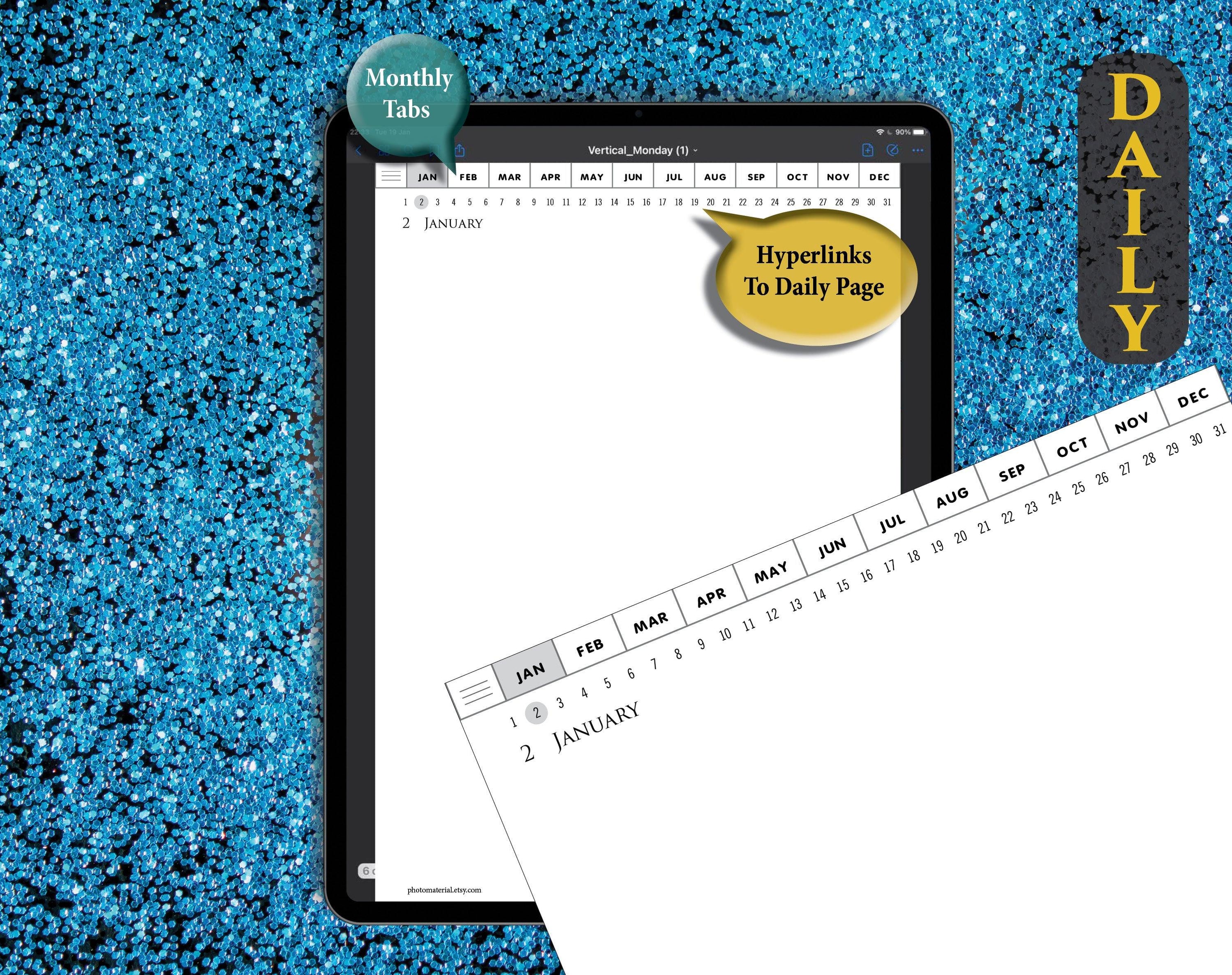 Undated Digital Bullet Journal | GoodNotes, Notability, iPad Ready ...