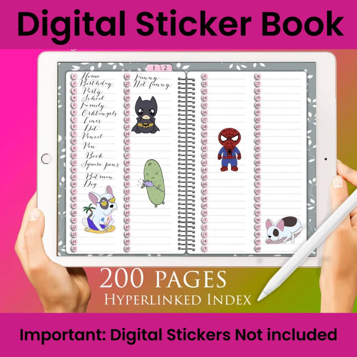 Digital Sticker Book — iPad Planner